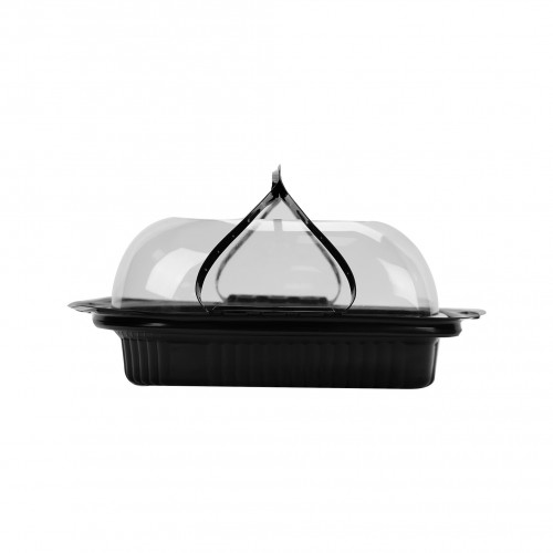 BLACK BASE PP CHICKEN CONTAINER WITH LIDS (80 PIECES PER CARTON)