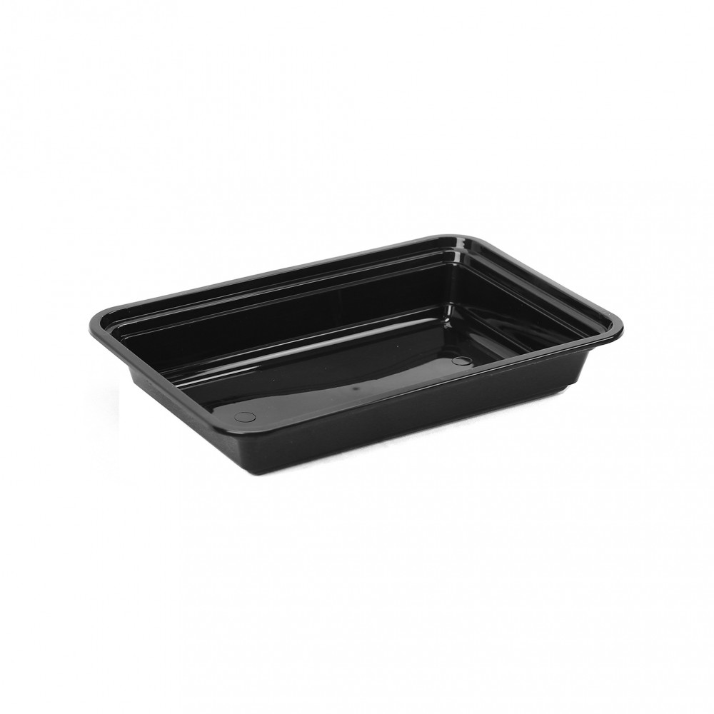 BLACK BASE RECTANGULAR CONTAINER 28 OZ BASE WITH LID (300 PIECES PER ...