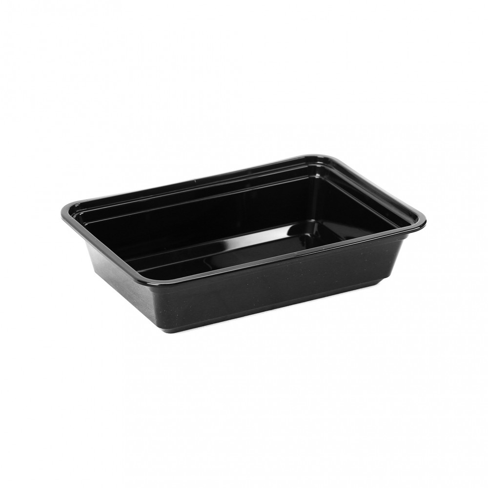 BLACK BASE RECTANGULAR CONTAINER 38 OZ BASE WITH LID (300 PIECES PER ...