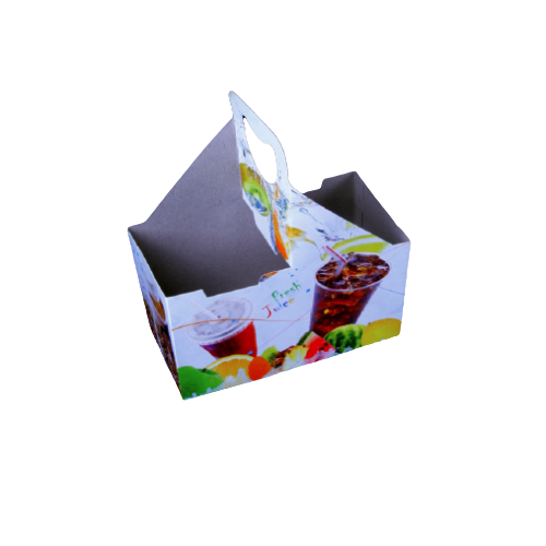 PAPER PRINTED JUICE 2-CUP CARRIER (250 PIECES PER CARTON)