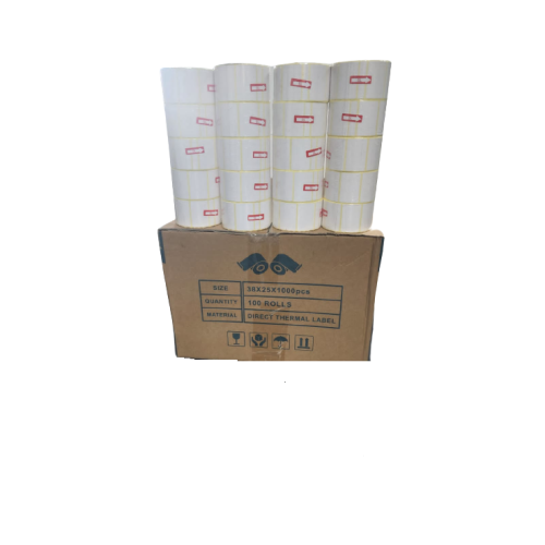 Top Coated Direct Thermal Labels with Yellow Glassine Release Paper