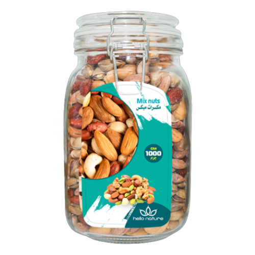 Mix Nuts in Glass Jar 1KG