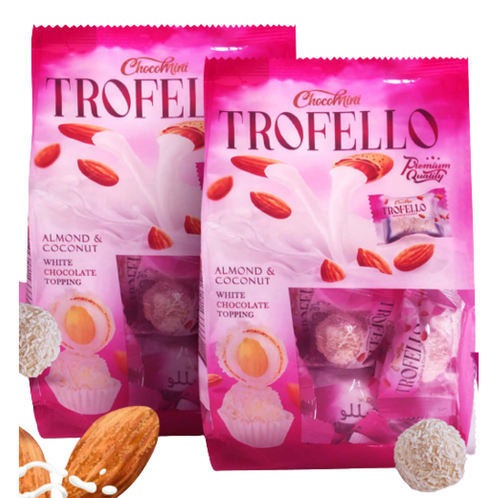 Trofello Almond & Coconut with White Chocolate Topping
