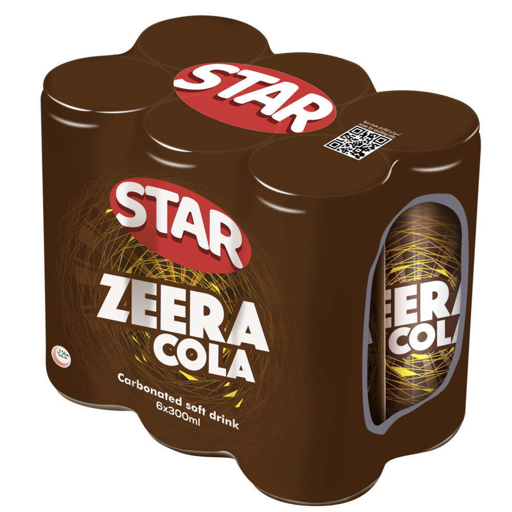 STAR ZEERA COLA CANS - 300 ML (6 PACK)