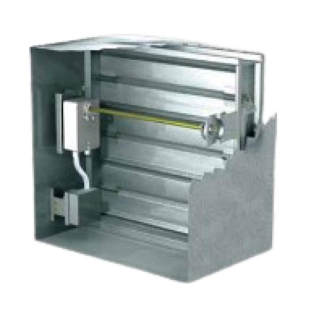 Motorized combination fire and smoke dampers