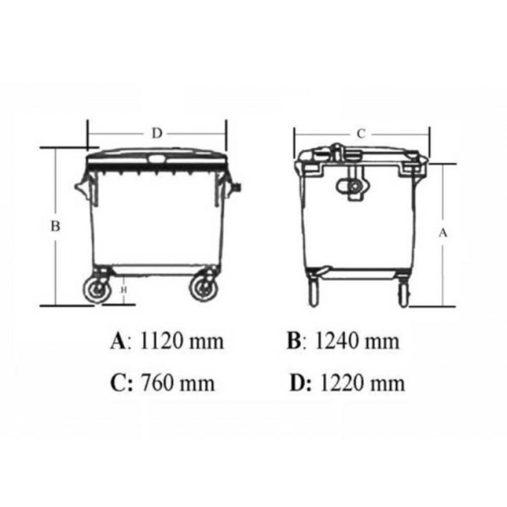 MOBILE GARBAGE BIN 600 LTR - Sinaha Platform